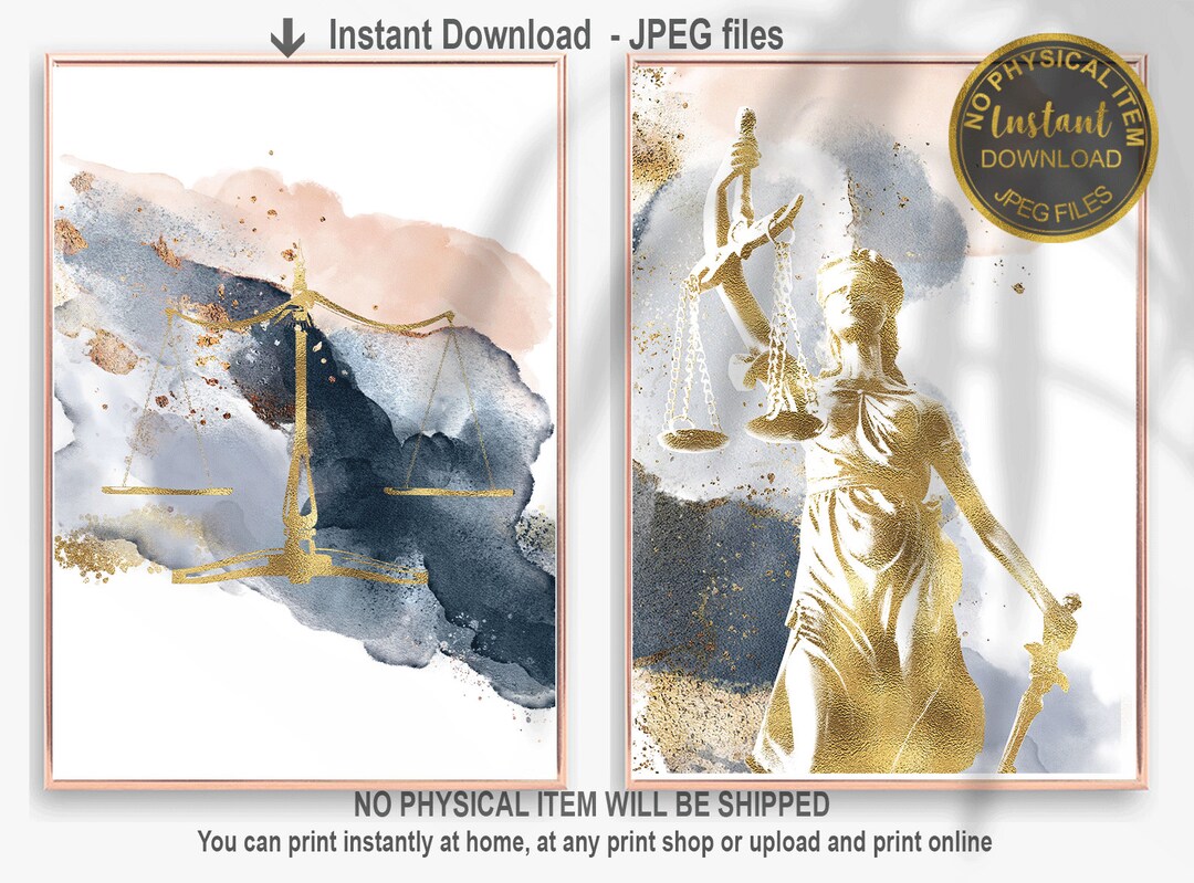 Lawyer Poster Modern Art Set for Lawyer Graduation Gift, Attorney ...