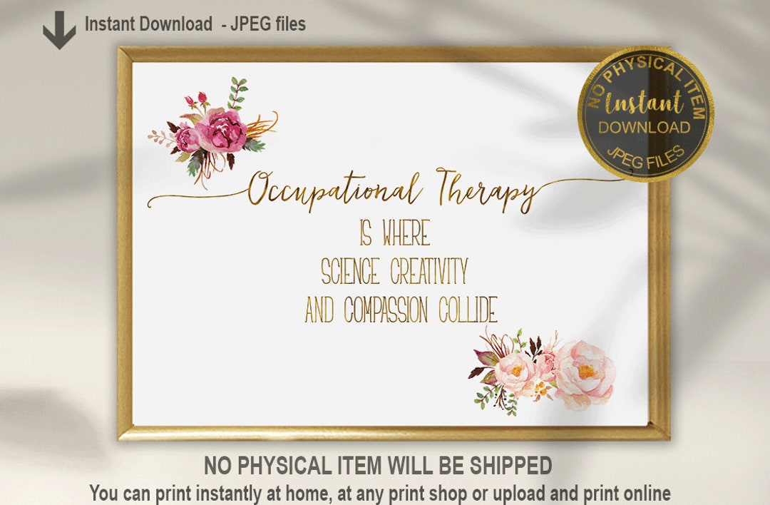 Occupational Therapy Art, Occupational Therapy Gift, Occupational ...