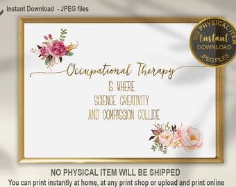 OT Office Decor Occupational Therapist Gift OT Graduation | Etsy