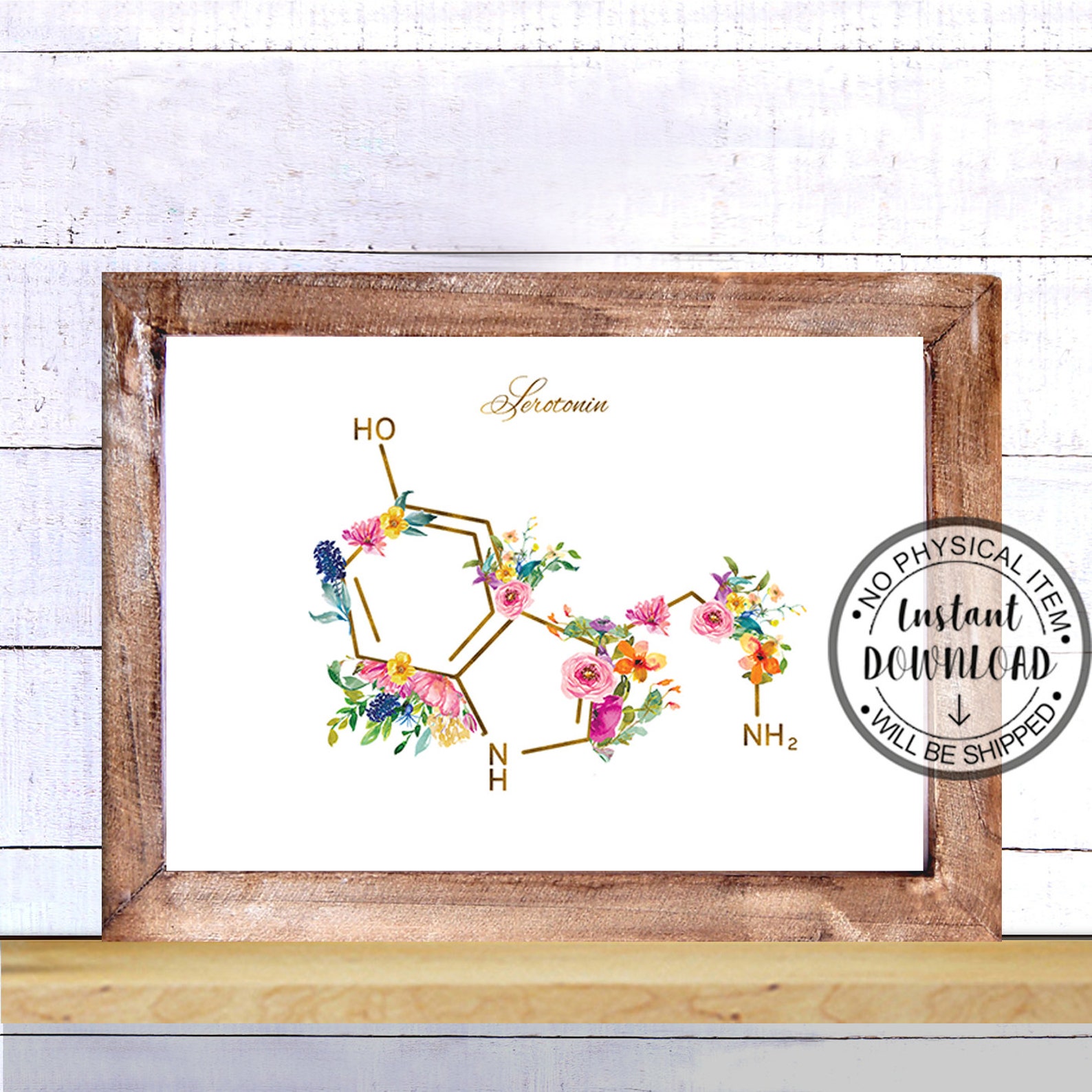 Serotonin Art Print Mental Health Art Psychology Office - Etsy Canada