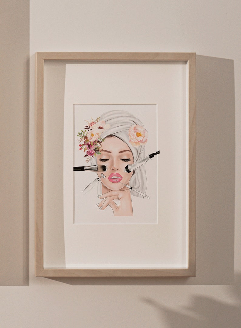Beauty Salon Wall Decor Print | Esthetician Spa Art for Facial Room ...