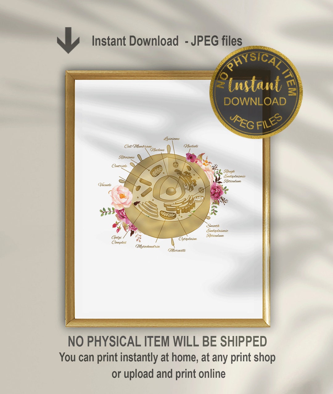 Cell Structure Art, Cell Anatomy Art, Biology Art, Biology Student Gift ...