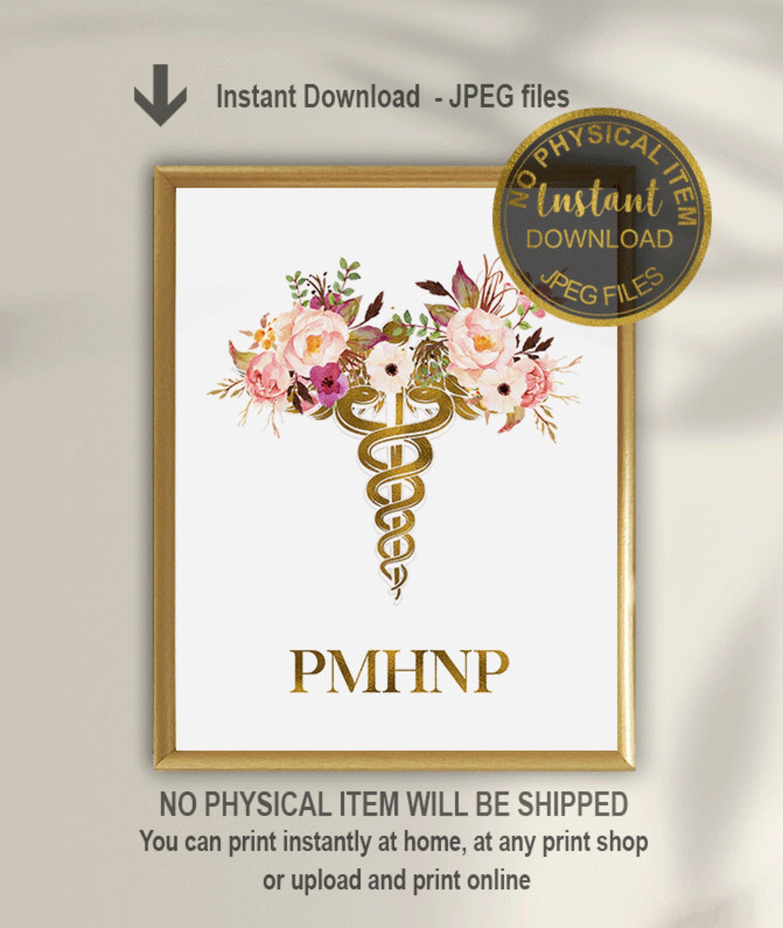 PMHNP Caduceus, Psychiatric Print, Psychiatric Mental Health Nurse ...