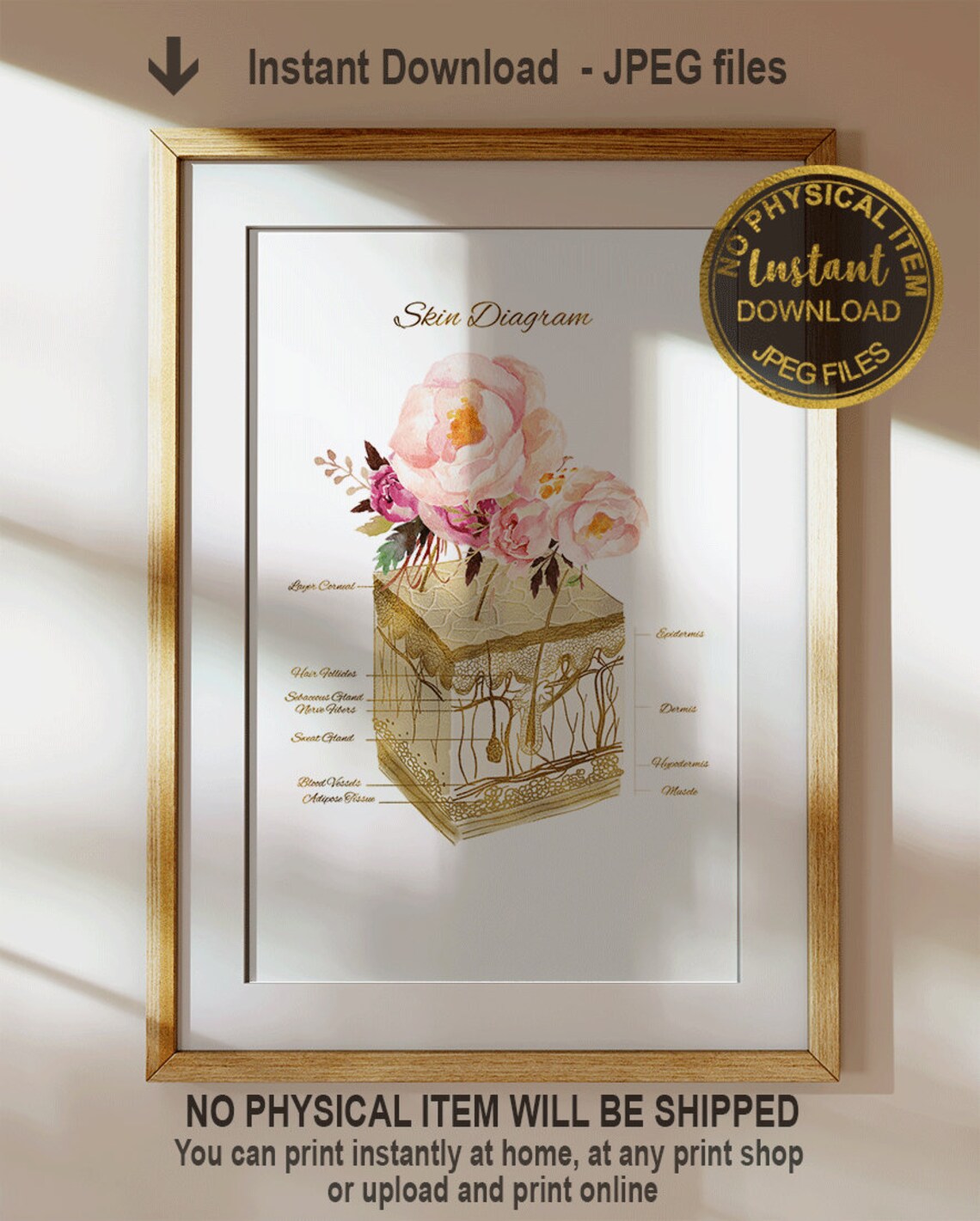 Skin Anatomy Art Dermatologist Gift Dermatology Decor - Etsy