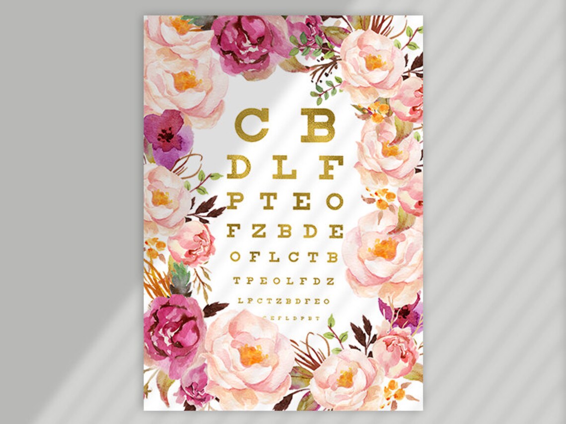 Ophthalmology Optometrist Gift Chart Eye Art Optometry | Etsy
