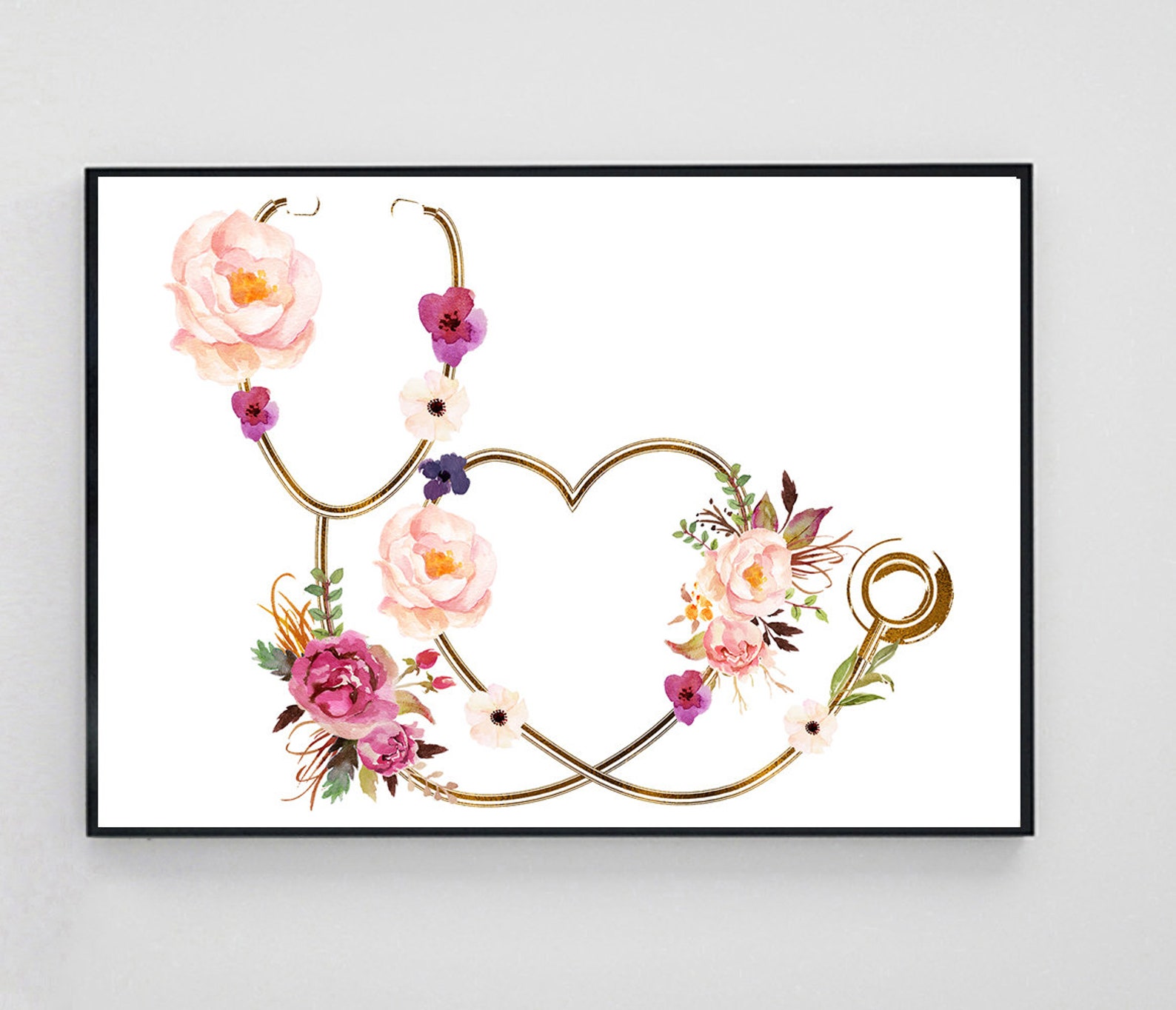 Stethoscope Print Doctor Gift Nurse Gift Medical Student - Etsy