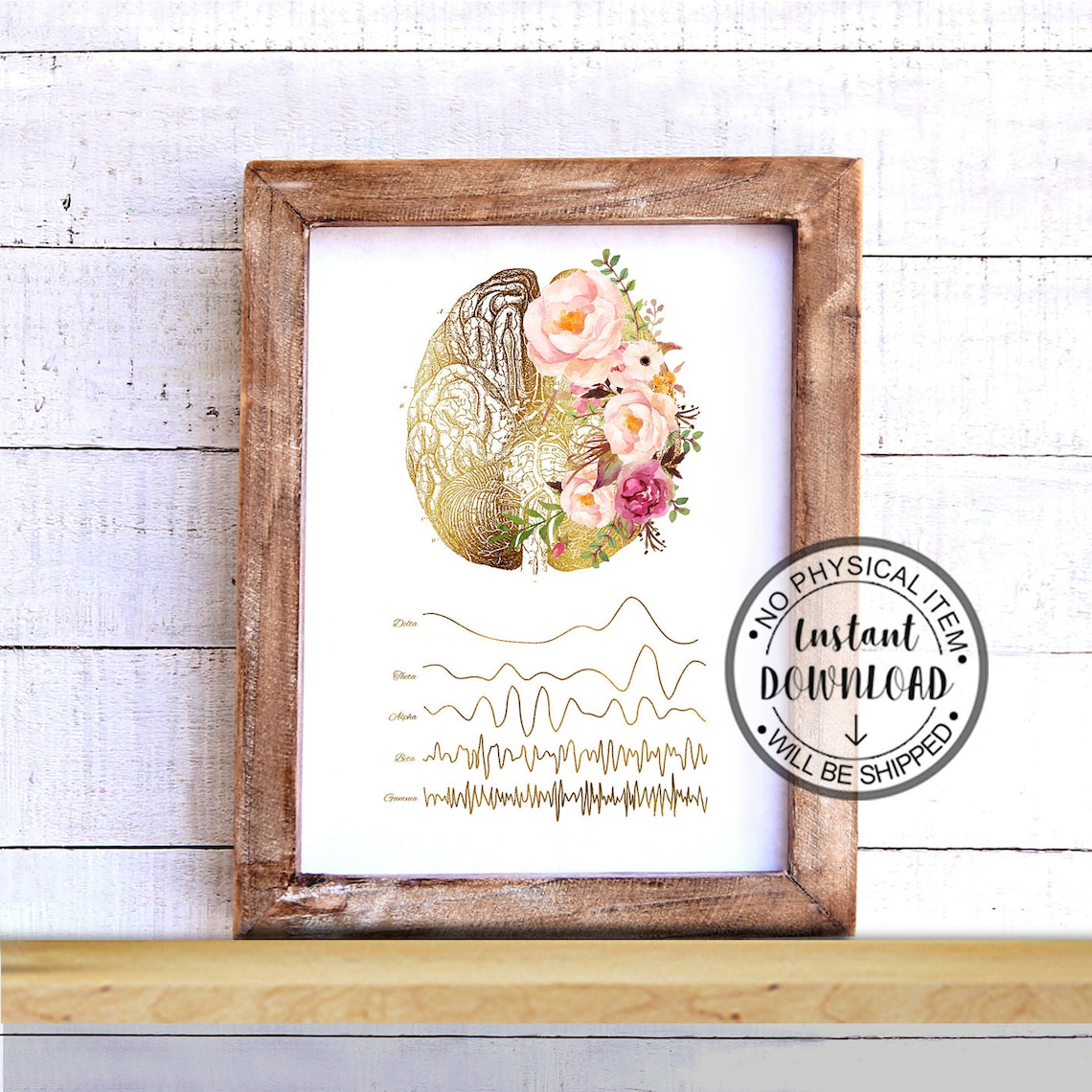 Brainwaves Art , EEG Art, Electroencephalogram Art, Neurologist Gift ...
