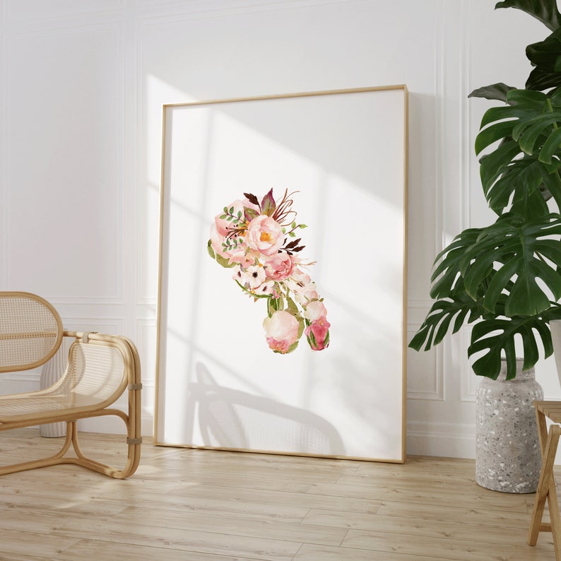 Male Reproductive System Art Print, Floral Art, Urology Art, Fertility ...