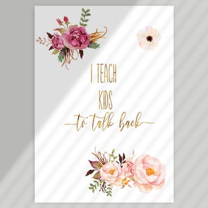 Speech Therapist Gift,i Teach Kids to Talk Back, SLP Gift,for Speech ...