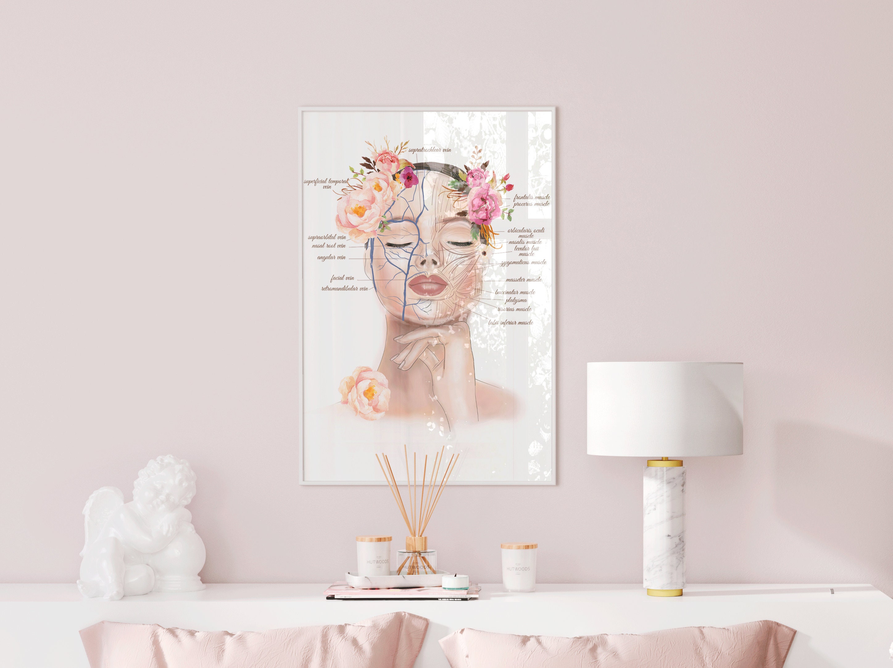 Face Anatomy Poster Facial Muscles and Veinsesthetician Art - Etsy Canada