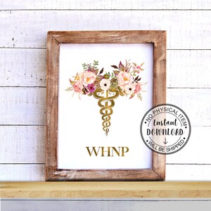 WHNP Caduceus Art, Women’s Health, Nurse Practitioner Gift, Midwife Art ...
