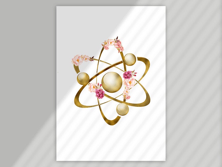 Atom Atom Symbol Art Atom Science Art Graduation Gift | Etsy
