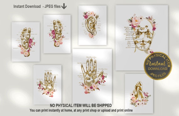 Reflexology Charts Reflexology Prints Acupuncturist Gift - Etsy