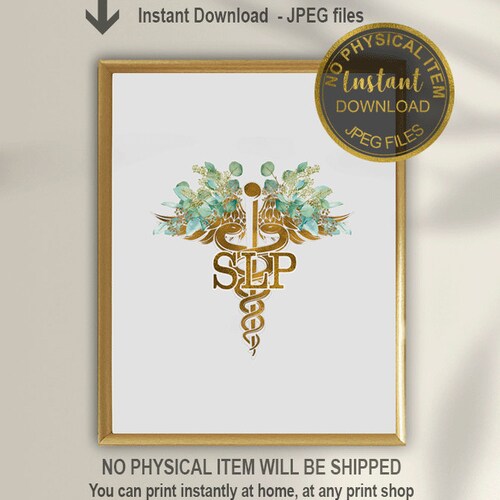 SLP Art Print Speech Therapist Office Decor Speech Therapy - Etsy