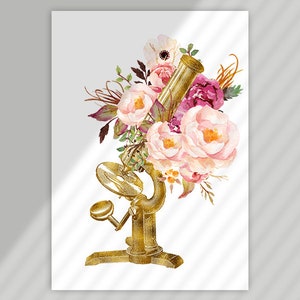 Medical Art Print, Microscope Art Print, Science Art, Biology Art ...