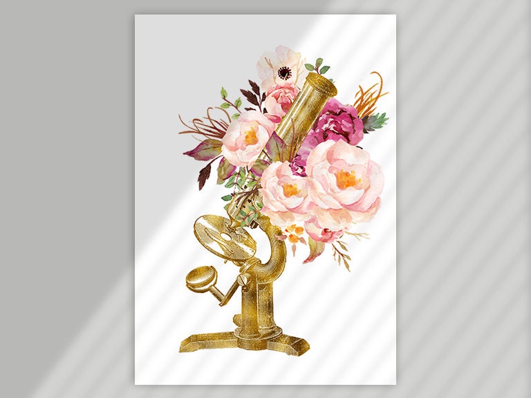 Medical Art Print Microscope Art Print Science Art Biology | Etsy