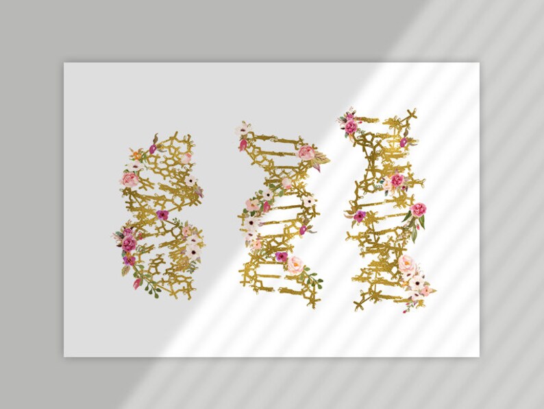 DNA Art Genetics DNA Helix Genetic Doctor Gift Biology Art - Etsy