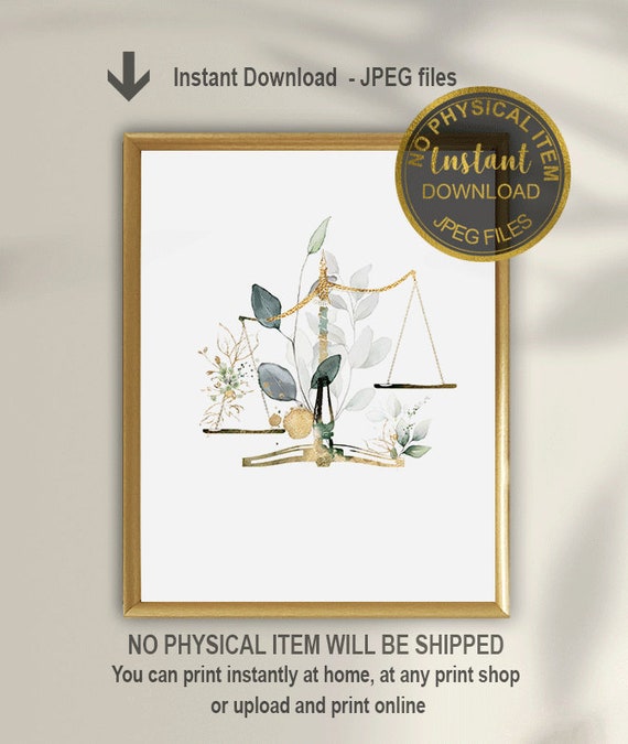 Scales of Justice Artworklawyer Giftlaw Student Gift Lawyer - Etsy Canada