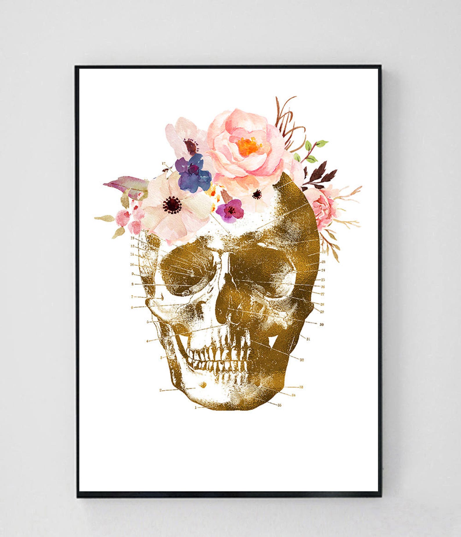 Skull Art Print Skeleton Anatomy Art Skeleton Print Medical - Etsy
