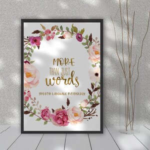 More Than Just Words, Speech Pathology Gift, Speech Therapy Art, SLP ...