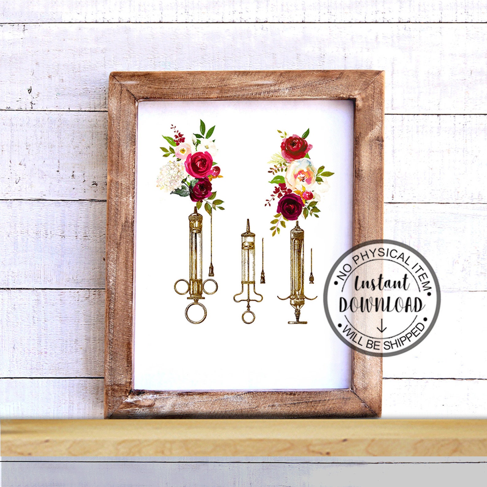 Nurse Gift Syringes Art Printneedles Poster Syinge Print - Etsy