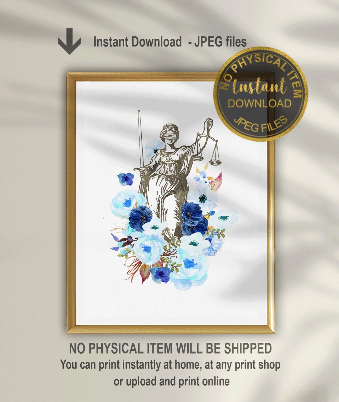 Lady Justice Print, Law Student Gift, Attorney Art, Law Poster, Law ...