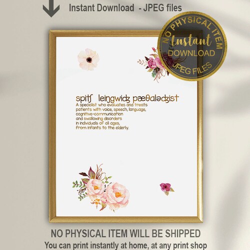 Speech Language Pathologist Definition SLP Gift Speech - Etsy
