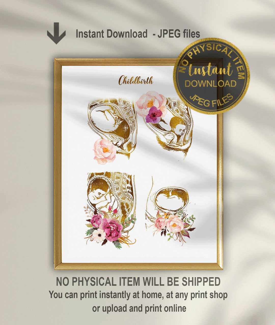 Midwife Print, Printable Art, Obgyn Art Print, Midwife Office Decor ...