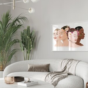 Women Art, Skin Tones Art, Esthetician Wall Art, Dermatology Art, Med ...