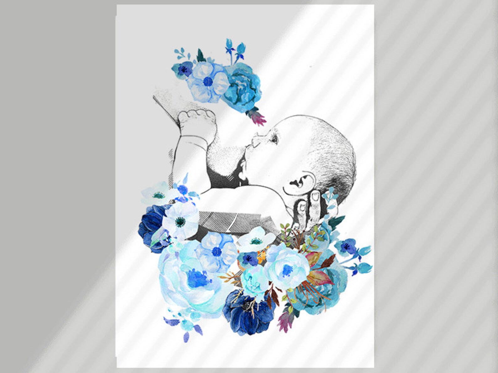 Midwife Student Gift Midwife Office Wall Art Floral Uterus | Etsy