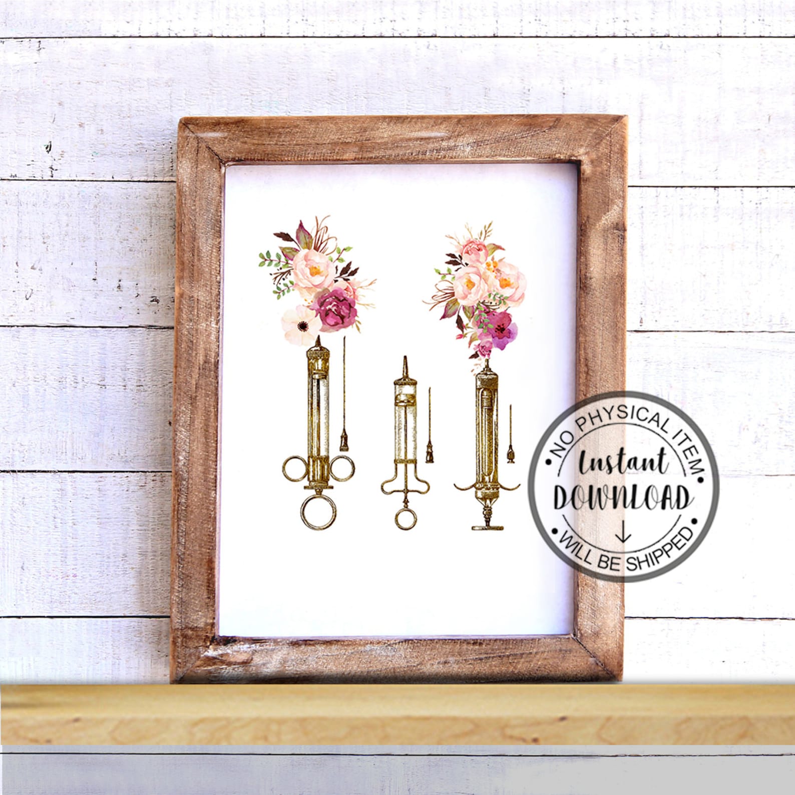 Syringes Art, Medical Art Print, Nurse Gift, Doctor Gift, Doctor Office ...