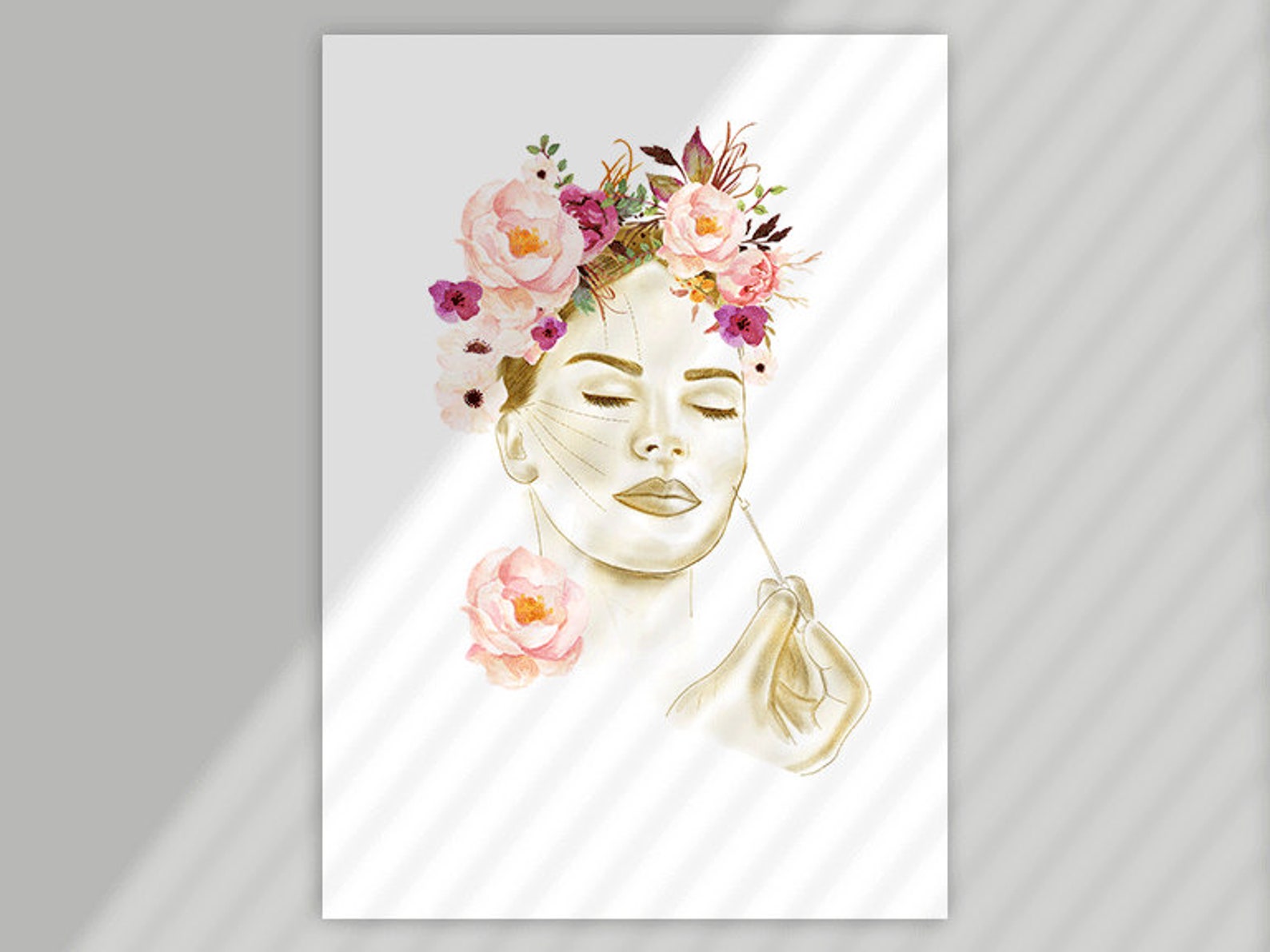 Thread Lift Anatomy Art, Aesthetic Clinic Wall Decor, PDO Thread Lift ...