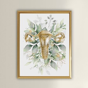 Midwife Office Decor Midwife Gift Doula Gift Uterus Art - Etsy