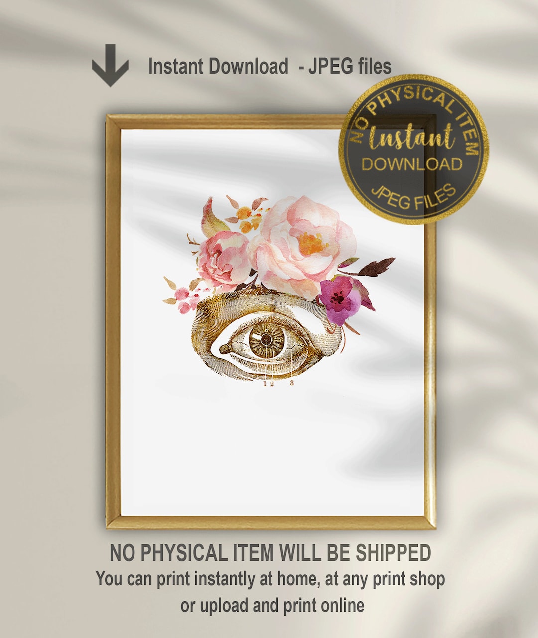 Eye Art Print, Printable Medical Art, Eye Print, Vintage Medical Print ...