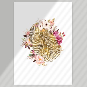 Finger Print Poster, Genetic Lab Office Decor, Crime Scene Investigator ...
