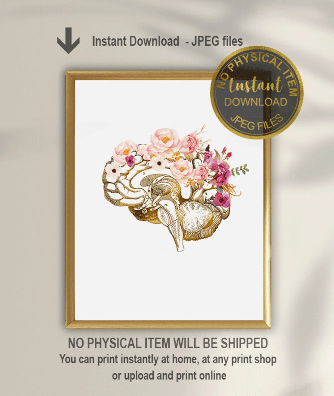 Anatomical Brain Art Anatomy Art Human Brain Print - Etsy