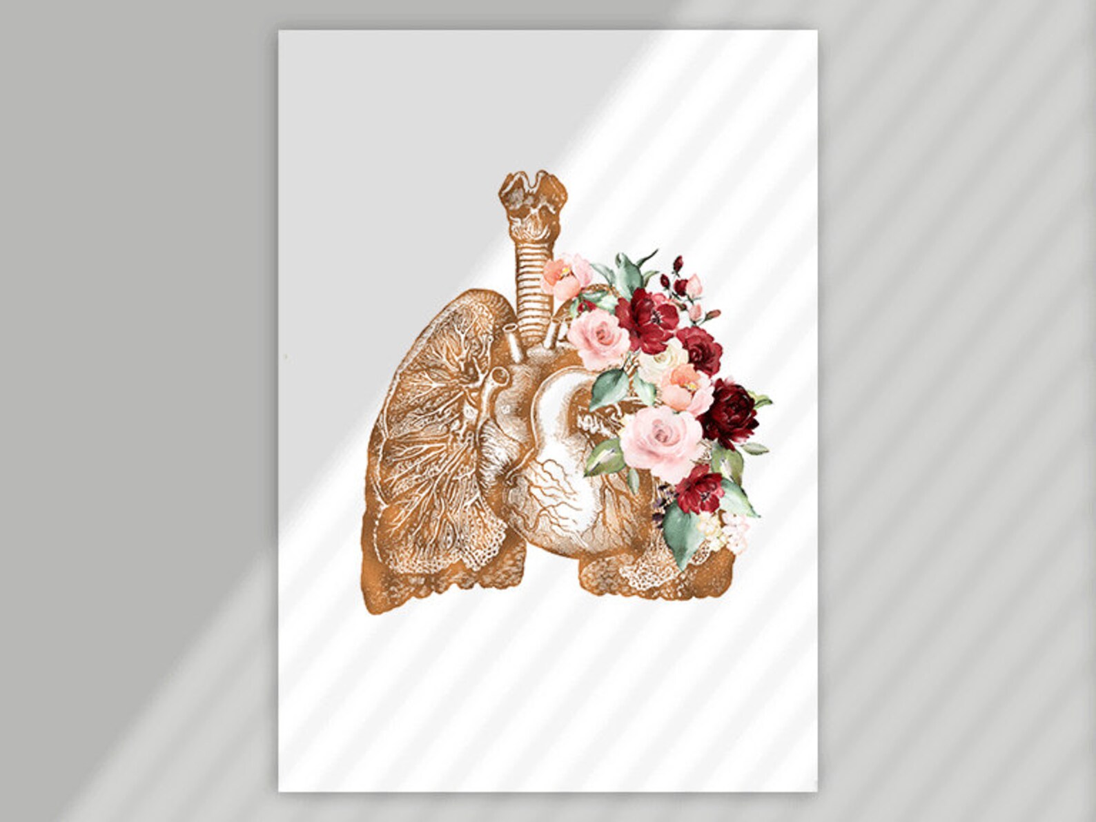 Lungs Anatomy Art Lungs Art Print Thoracic Surgery Art | Etsy