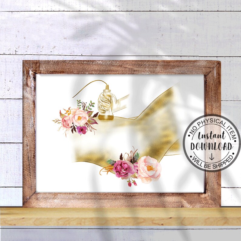 Body Sculpting Art Print | Cavitation Therapy Wall Decor for Med Spa ...