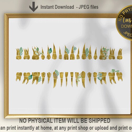 Dental Art Tooth Art Dental Clinic Decor Dentist Graduation - Etsy