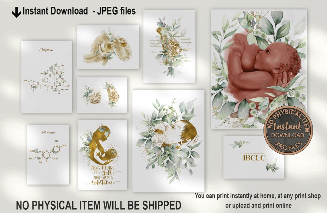 Breastfeeding Art Prints, Lactation Consultant Decor, IBCLC Wall Art ...