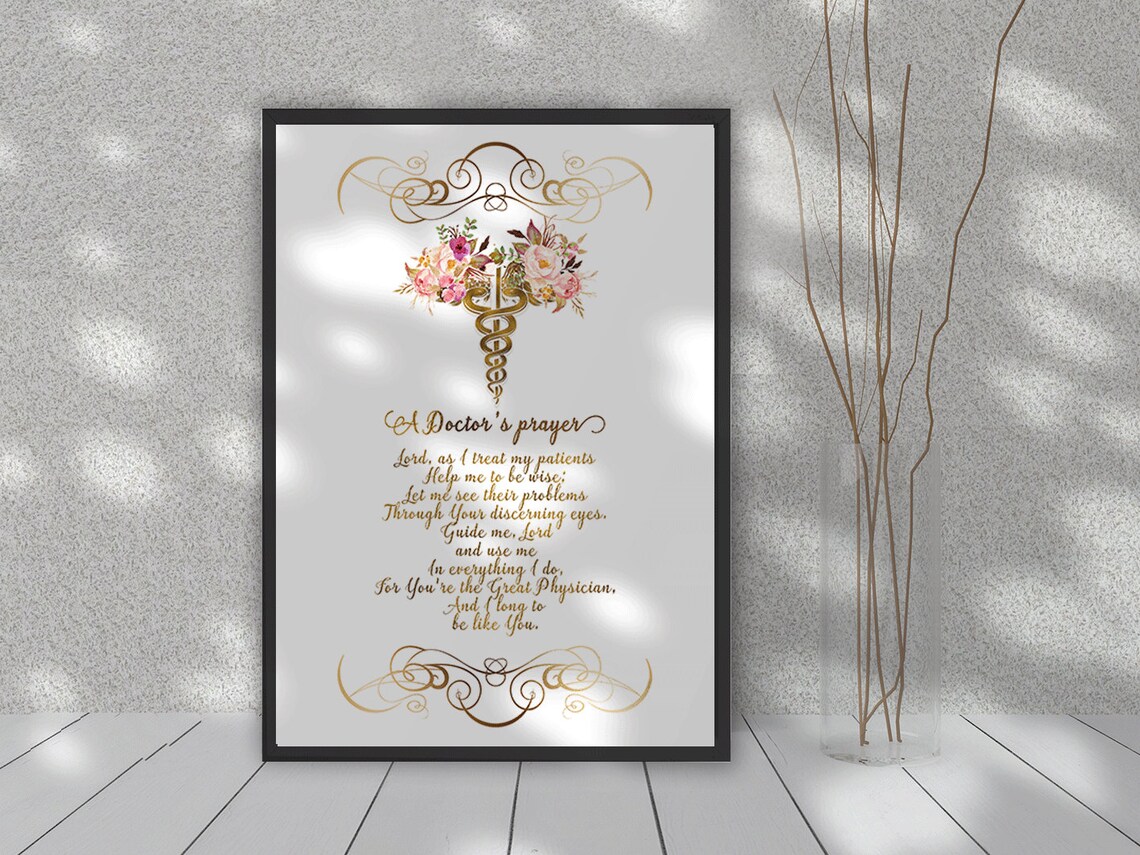 Doctor Prayer Art Print Doctor Graduation Gift Doctor Gift - Etsy