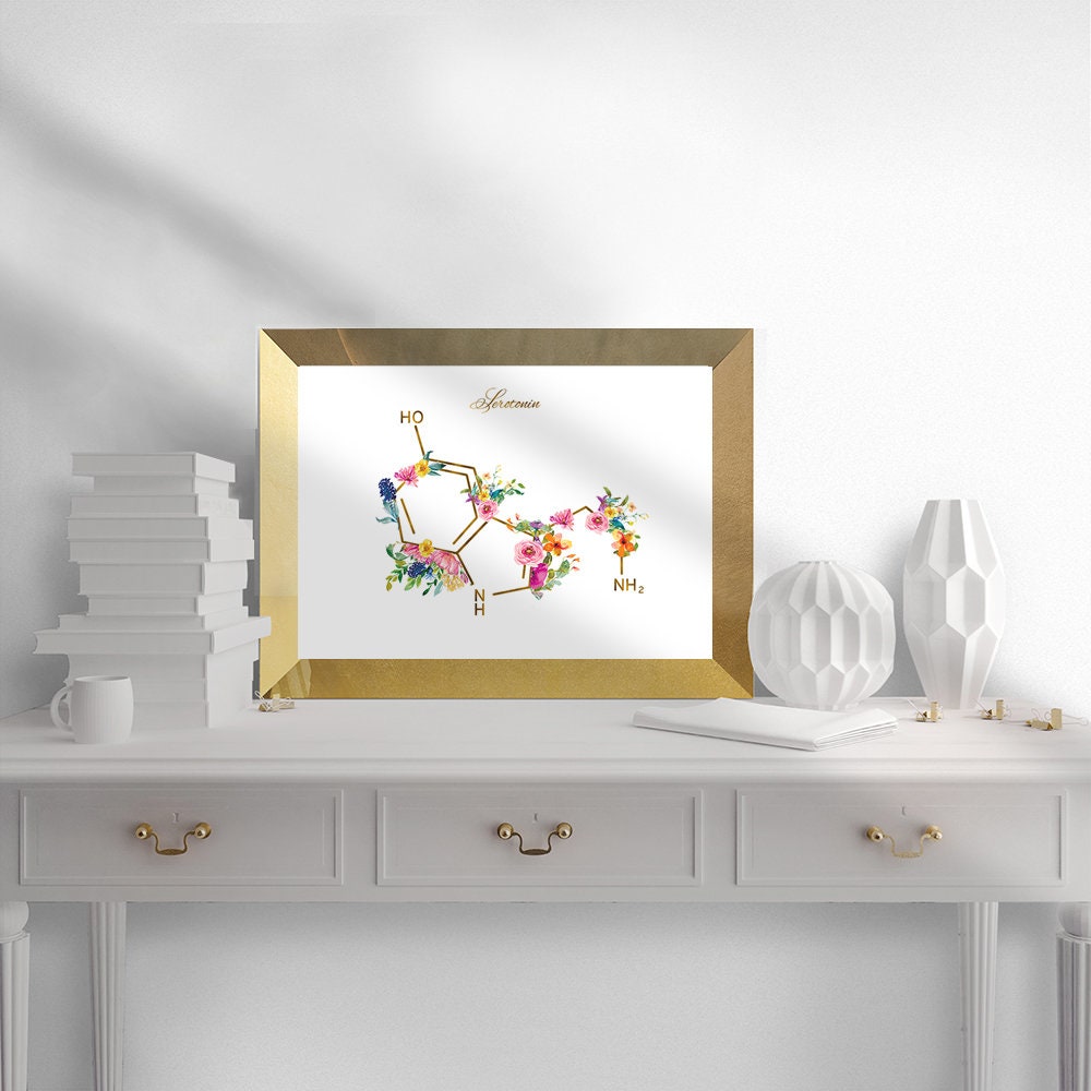 Serotonin Art Print Mental Health Art Psychology Office - Etsy Canada