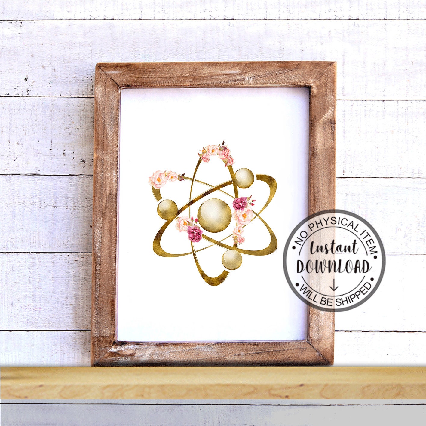 Atom Atom Symbol Art Atom Science Art Graduation Gift | Etsy