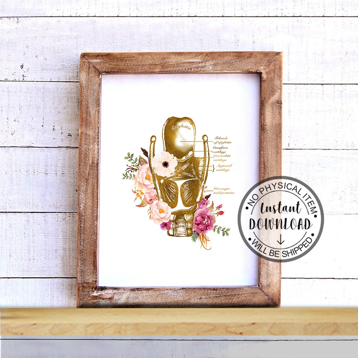 Larynx Anatomy Art Speech Language Pathologist Gift Larynx | Etsy