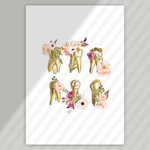Dentist Gift Dental Office Decor Teeth Print Dental - Etsy