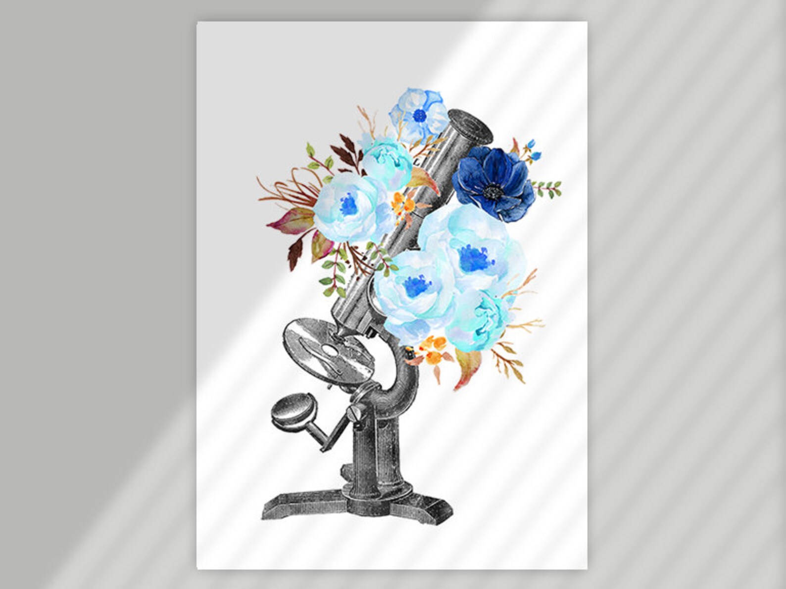 Microscope Print Laboratory Science Art Microbiology Art - Etsy