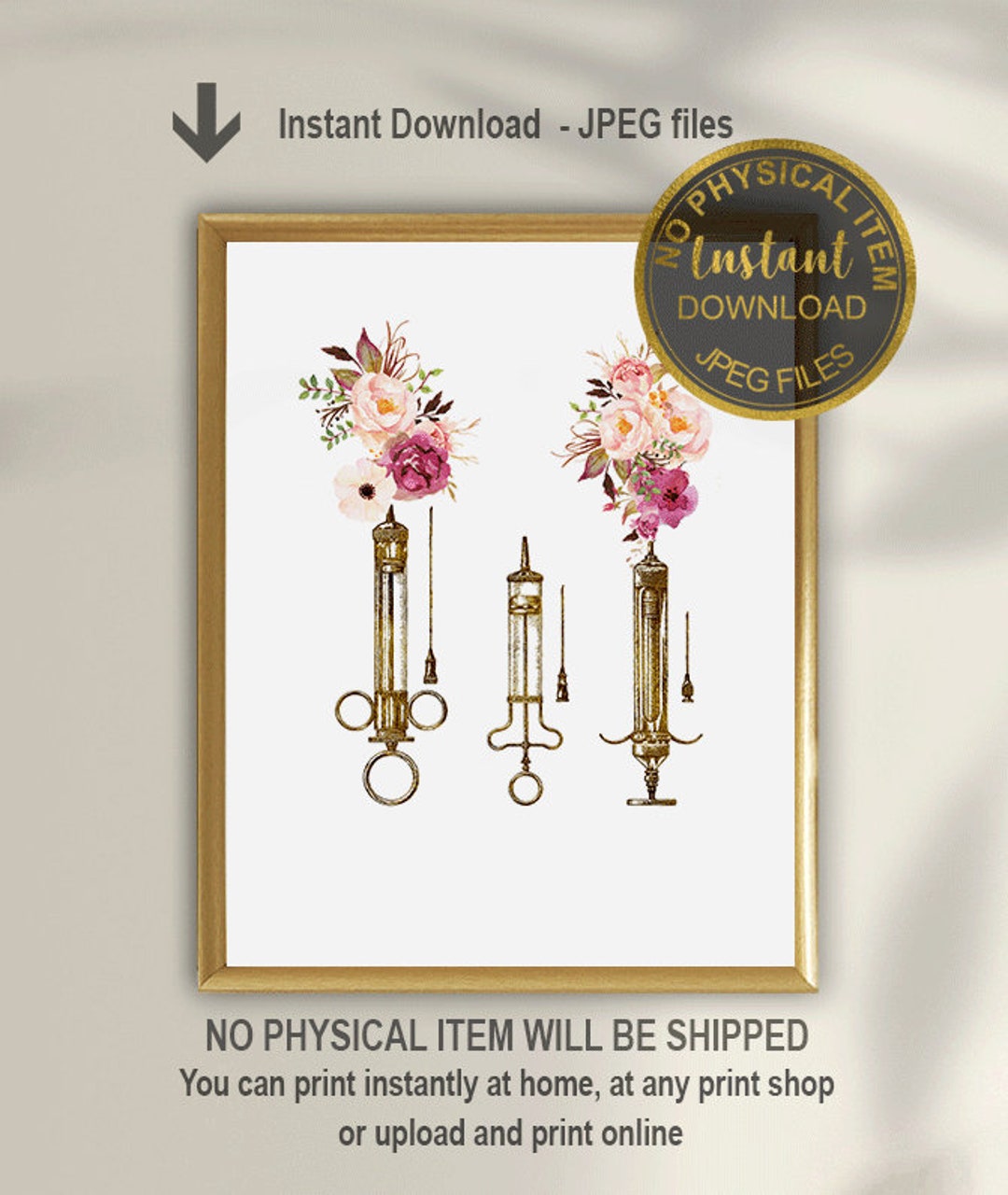 Syringes Art, Medical Art Print, Nurse Gift, Doctor Gift, Doctor Office ...