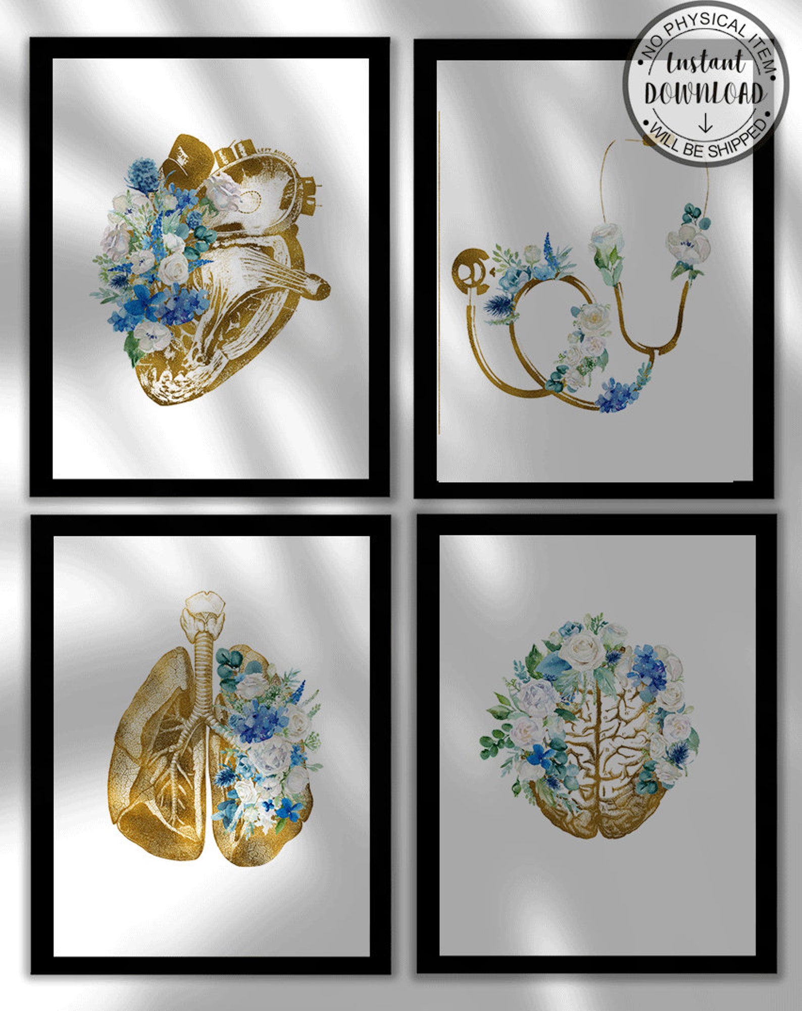 Medical Art Print Anatomy Printable Art Doctor Gift Medical - Etsy