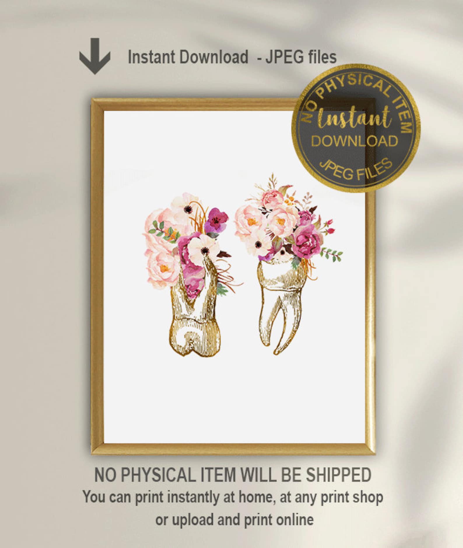 Tooth Art Dental Decor Dental Art Dentist Decor Dental | Etsy