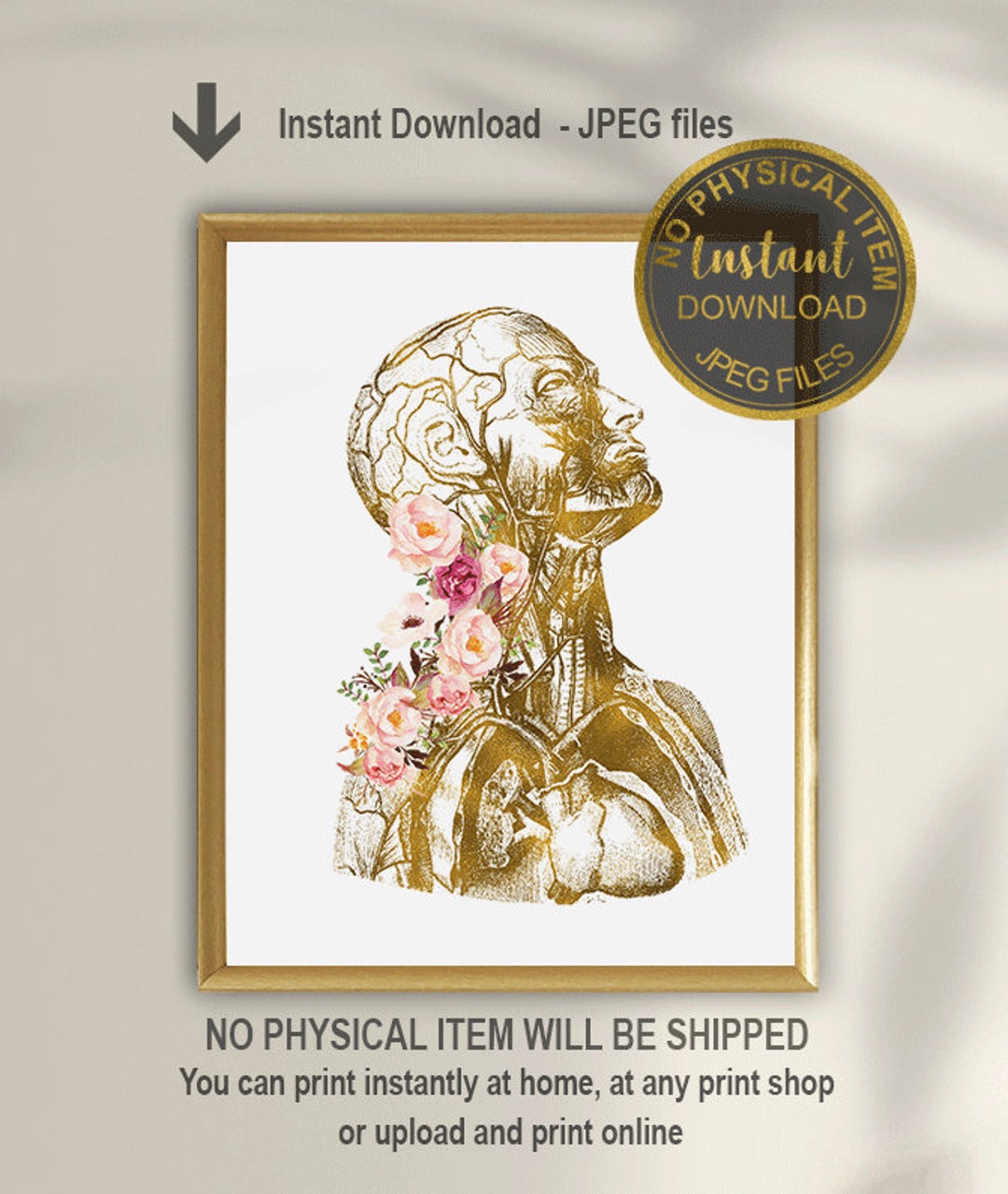 Anatomical Art, Human Anatomy Poster, Gift for Doctor, Medical Office ...